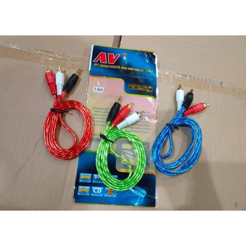 Jual KABEL AUDIO 2 in 1 1.5M KABEL TEBAL AWET TERMURAH DI SHOPEE ...