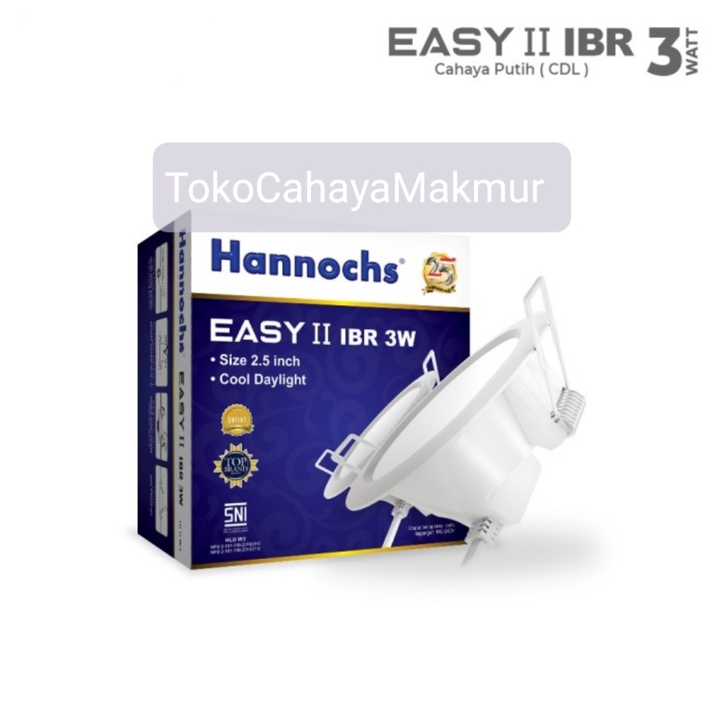 Jual Lampu LED Downlight Hannochs Easy II IBR Round Bulat 3w,5w,7w,9w,12w,15w,20w,25w ...