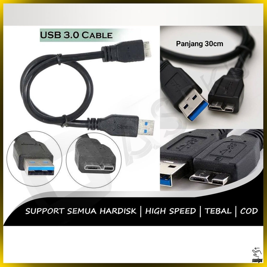 Jual Kabel hardisk External USB to Micro B Kabel Data Original Ori ...