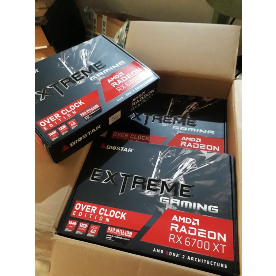 Jual Biostar RX 6700 XT|6700XT 12GB GDDR6 192 Bit Extreme OC Triple Fan ...
