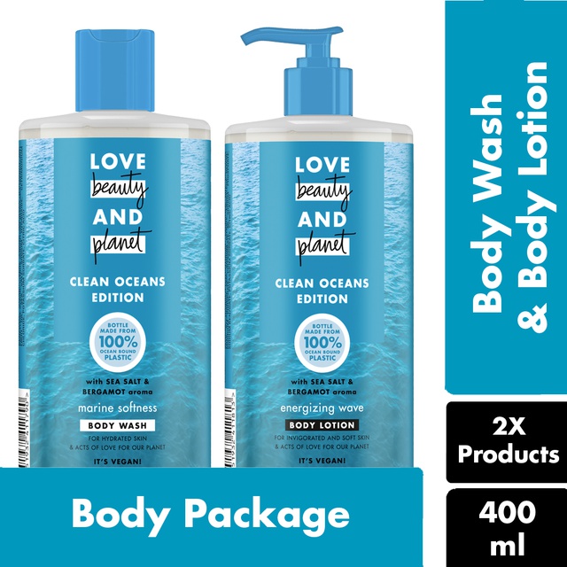 Jual Love Beauty And Planet Ocean Body Package (Body Wash & Body Lotion ...