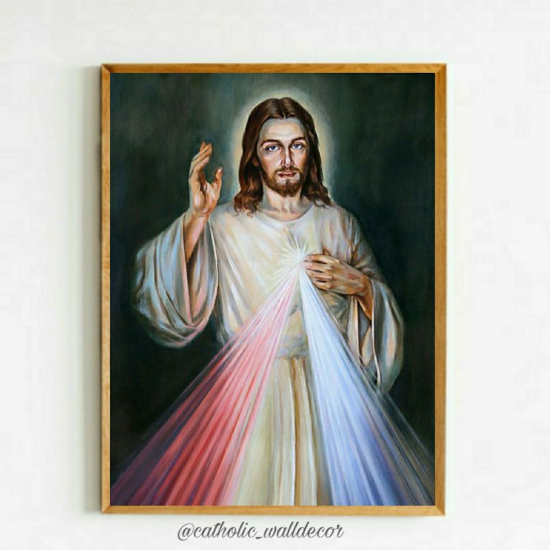 Jual Hiasan dinding Kristen Katolik gambar Tuhan Yesus Kerahiman Ilahi ...