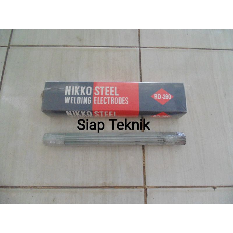 Jual Kawat Las Listrik Nikko Steel RD 260 2.6mm x 350mm RD-60 2,6mm (1Kg) | Shopee Indonesia