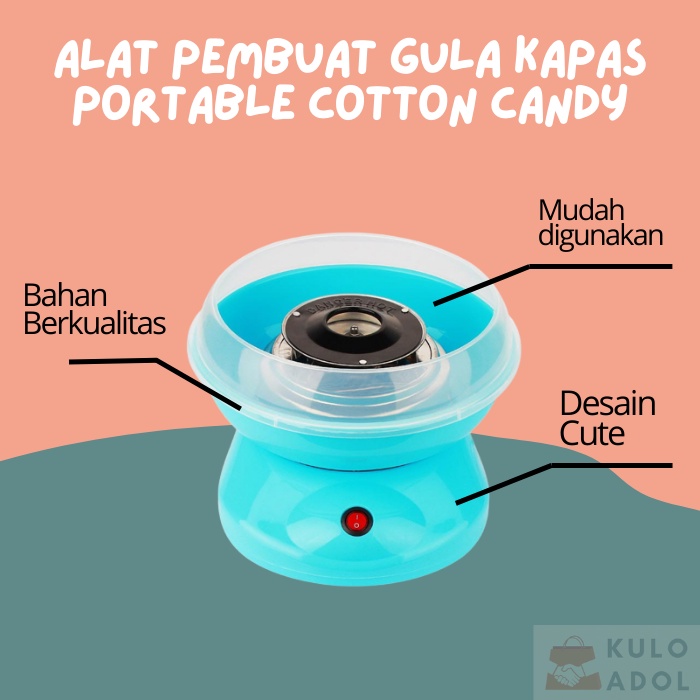 Jual Alat Pembuat Harum Manis Cotton Candy Machine Maker Mesin Pembuat ...
