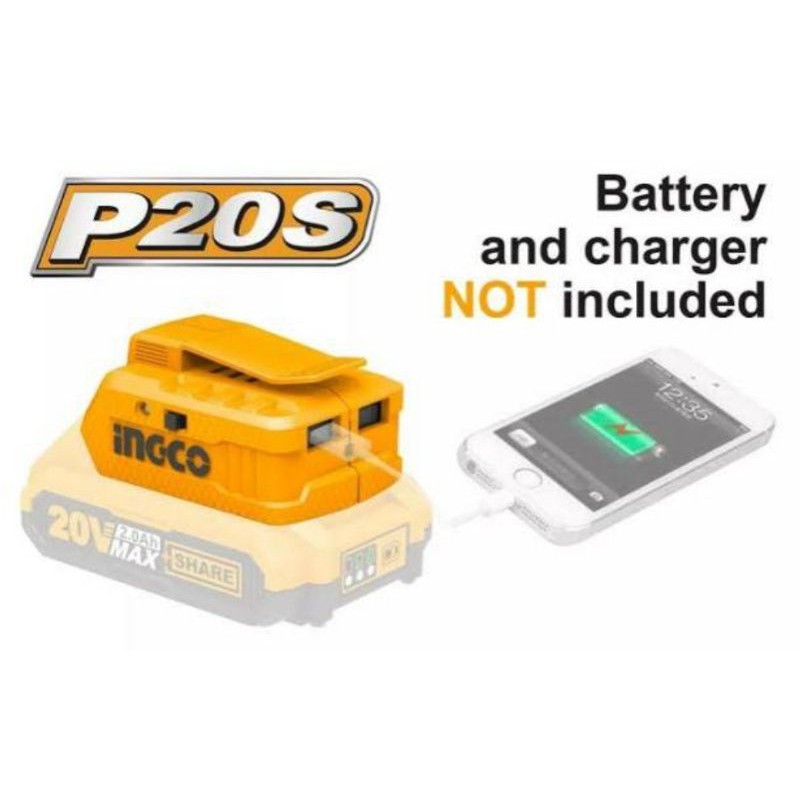 Jual CUCLI2001 POWERBANK CHARGER BATERAI LITHIUM 2AH 4AH INGCO | Shopee ...