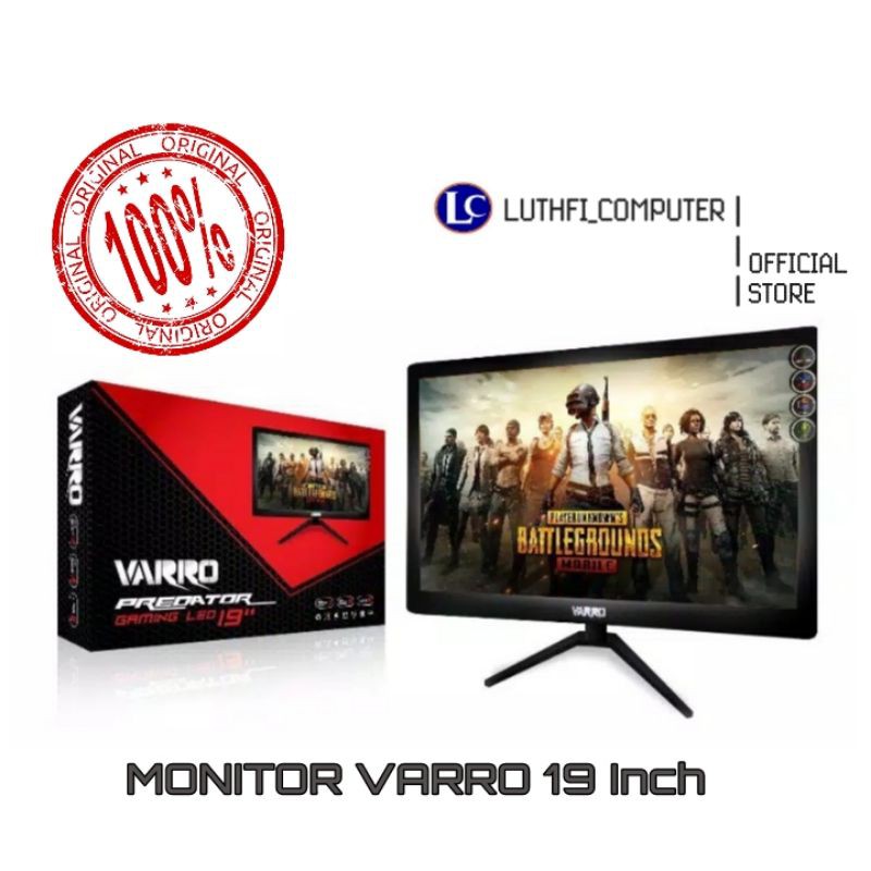 Jual MONITOR LCD LED VARRO PREDATOR DISPLAY 19" INCH VGA & HDMI ...