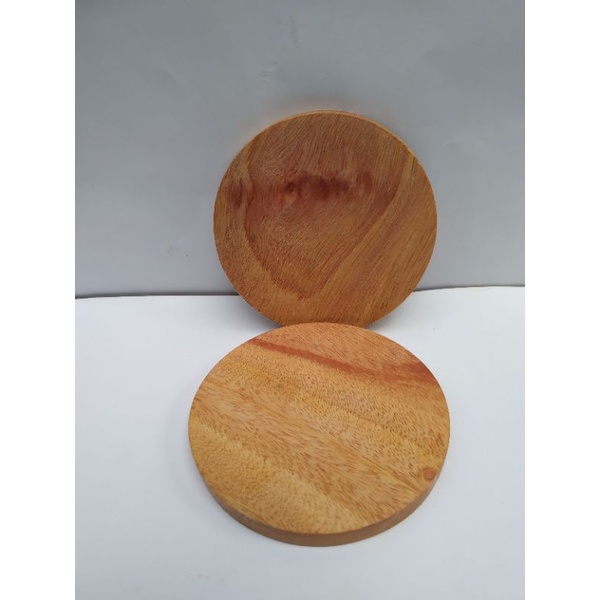 Jual Tatakan gelas/lepek gelas/coaster bulat/tatakan kayu | Shopee ...