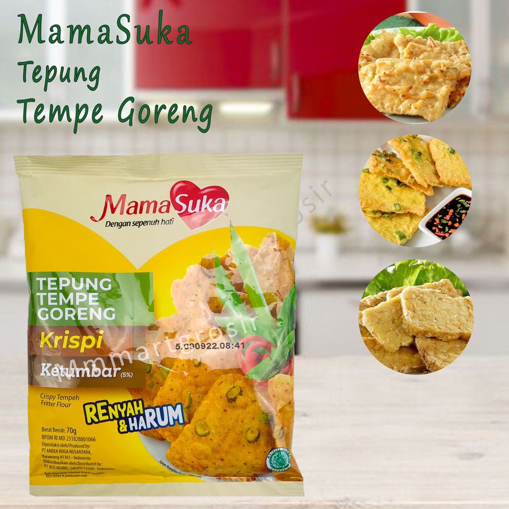 Jual MAMASUKA / TEPUNG TEMPE GORENG / TEPUNG INSTAN / 70g | Shopee ...