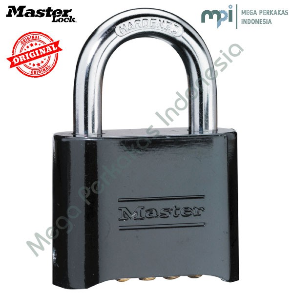 Jual GEMBOK MASTER LOCK 178 D Solid Body Padlock Combination 50 mm 175 ...