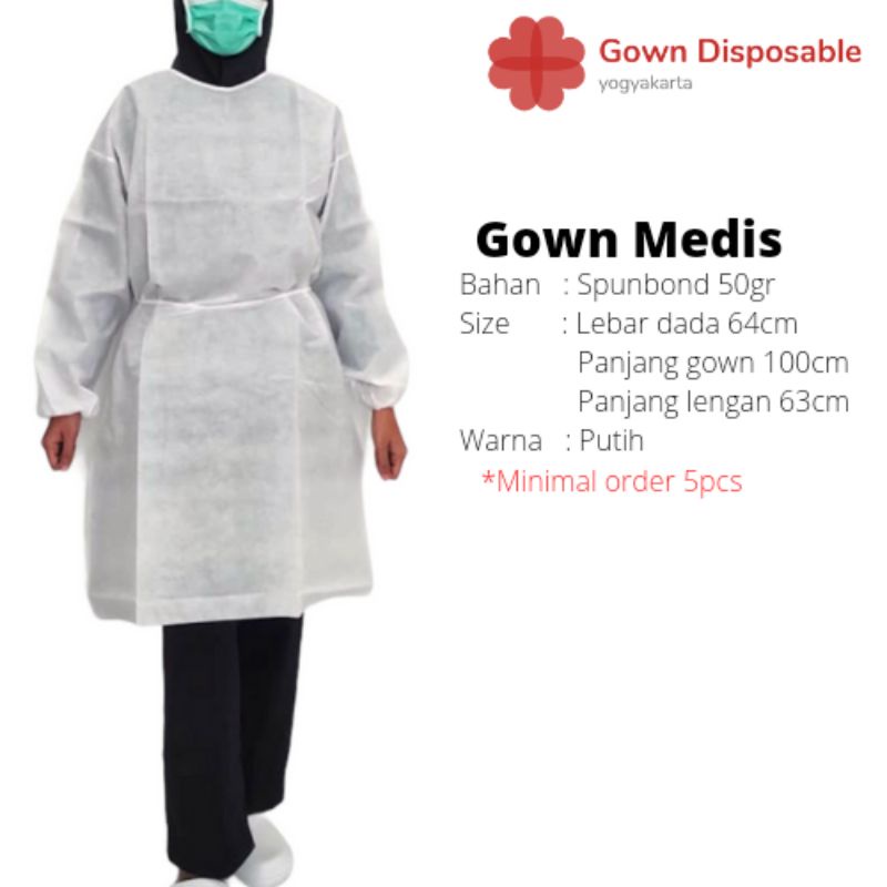 Jual APD Gown Disposable 50gsm | Shopee Indonesia