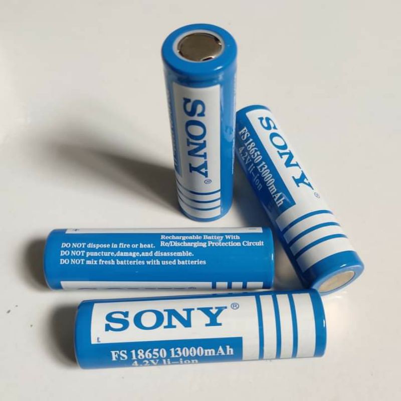 Jual BATU BATTERY BATREI SONY 18650 RECHARGEABLE 13000mAh 4.2V BIRU ...