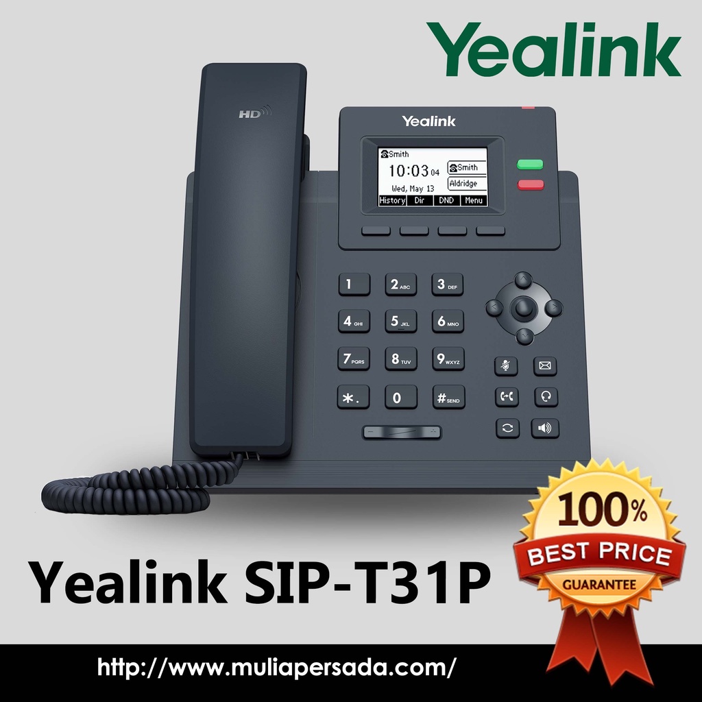 Jual Yealink SIP-T31P - HD Voice Entry Level IP Phone (POE) | Shopee Indonesia