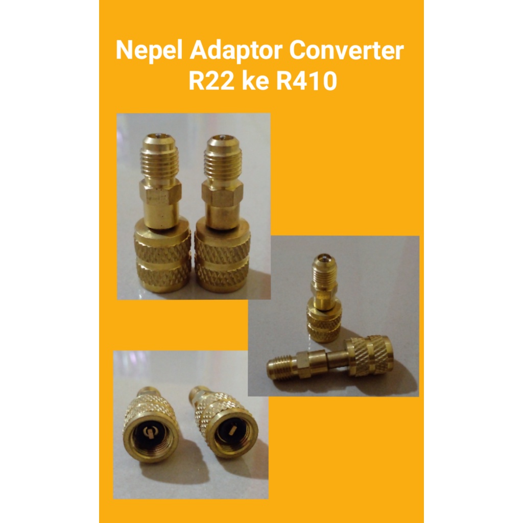 Jual Adapter Nepel R410, R32 | Connector Converter Selang Manifold R22 ...