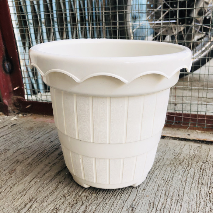 Jual Pot bunga plastik Nursery putih size L | Shopee Indonesia