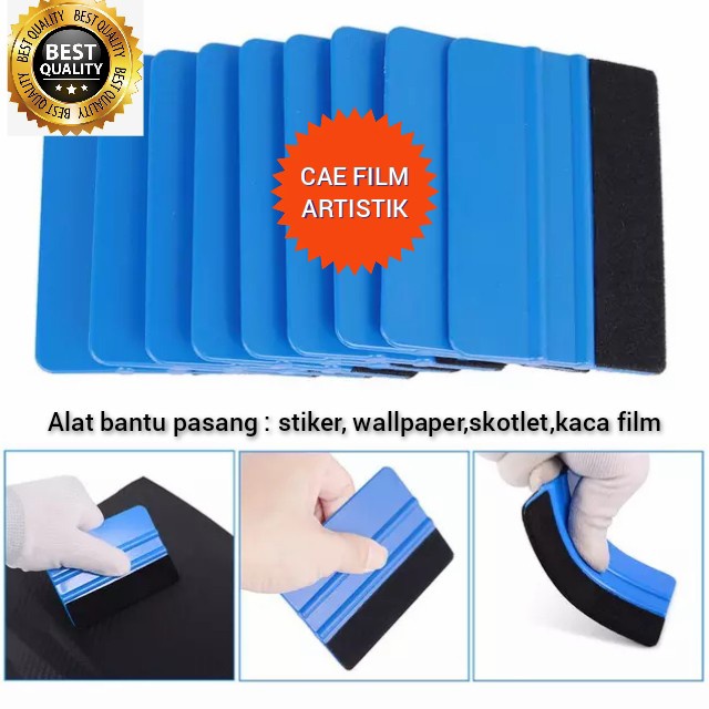Jual Rakel scrapper Kape Biru Alat Bantu Pasang Stiker Sticker Kaca ...