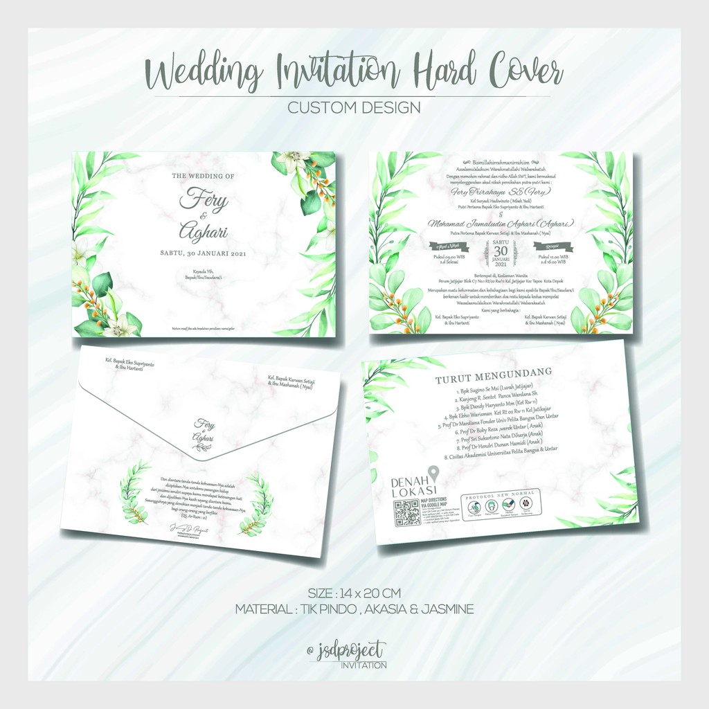 Jual Undangan Pernikahan Hard Cover Amplop / Undangan Pernikahan ...