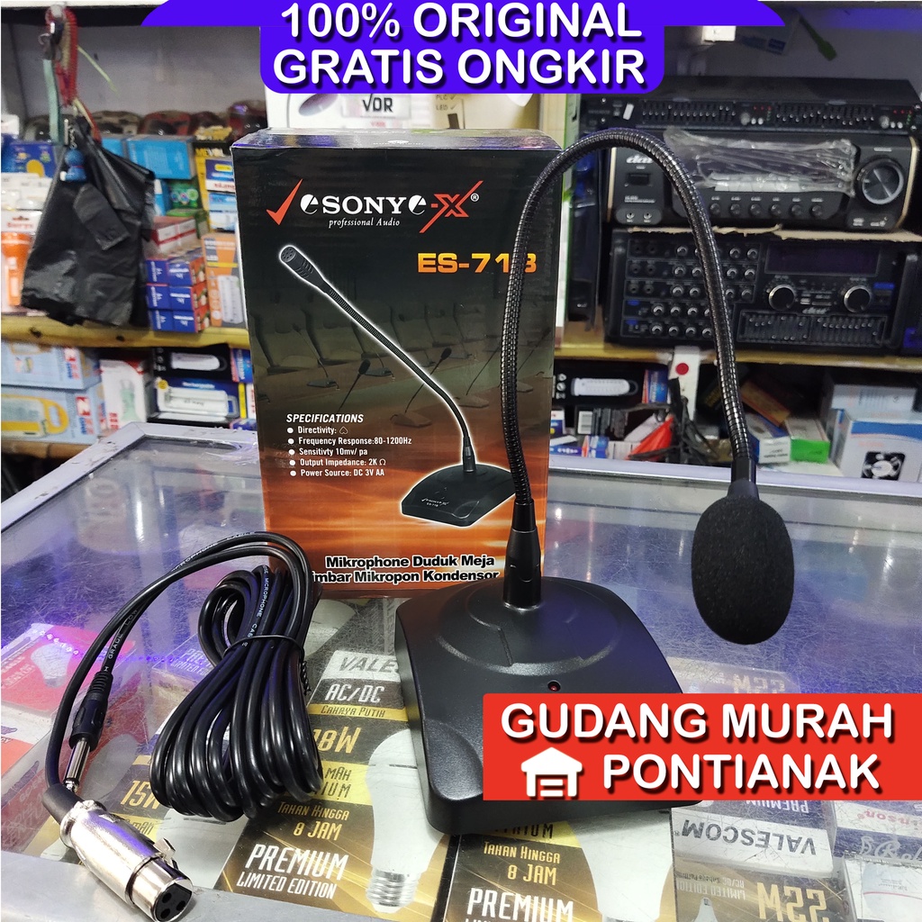 Jual Mic SONY Duduk Meja Podium Sony ES 71 B | Shopee Indonesia