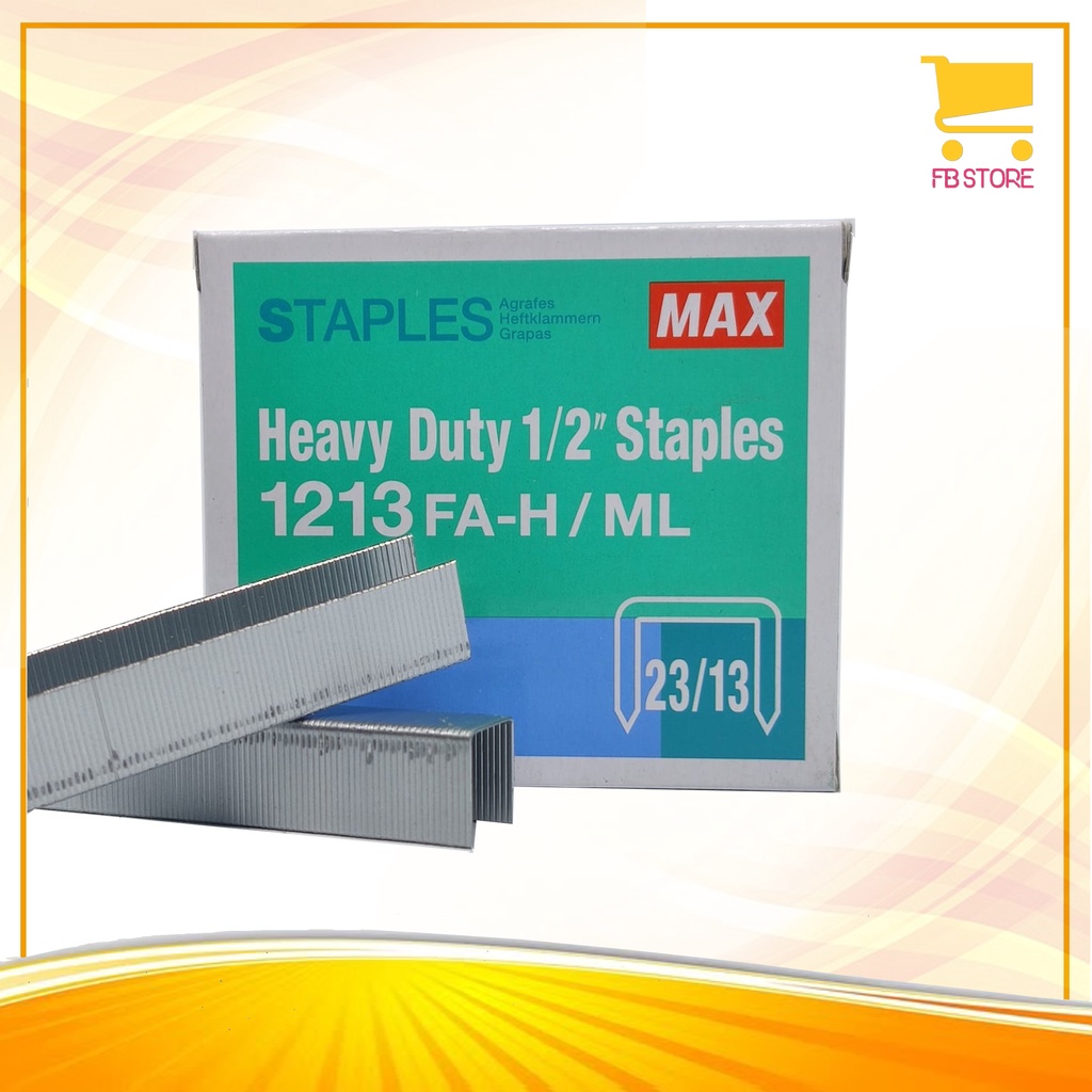 Jual Isi Staples / Stapler Max ORIGINAL Heavy Duty 1/2" 1213FA-H / ML ...