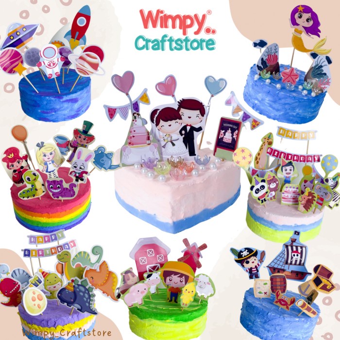 Jual Craft KIT Dummy Cake Kue Ulang Tahun Art Set Kerajinan Clay Art ...