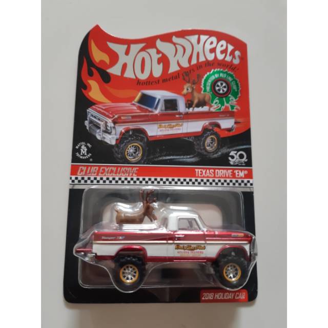 Jual Hot Wheels Texas Drive Em RLC Holiday Car Christmas | Shopee Indonesia