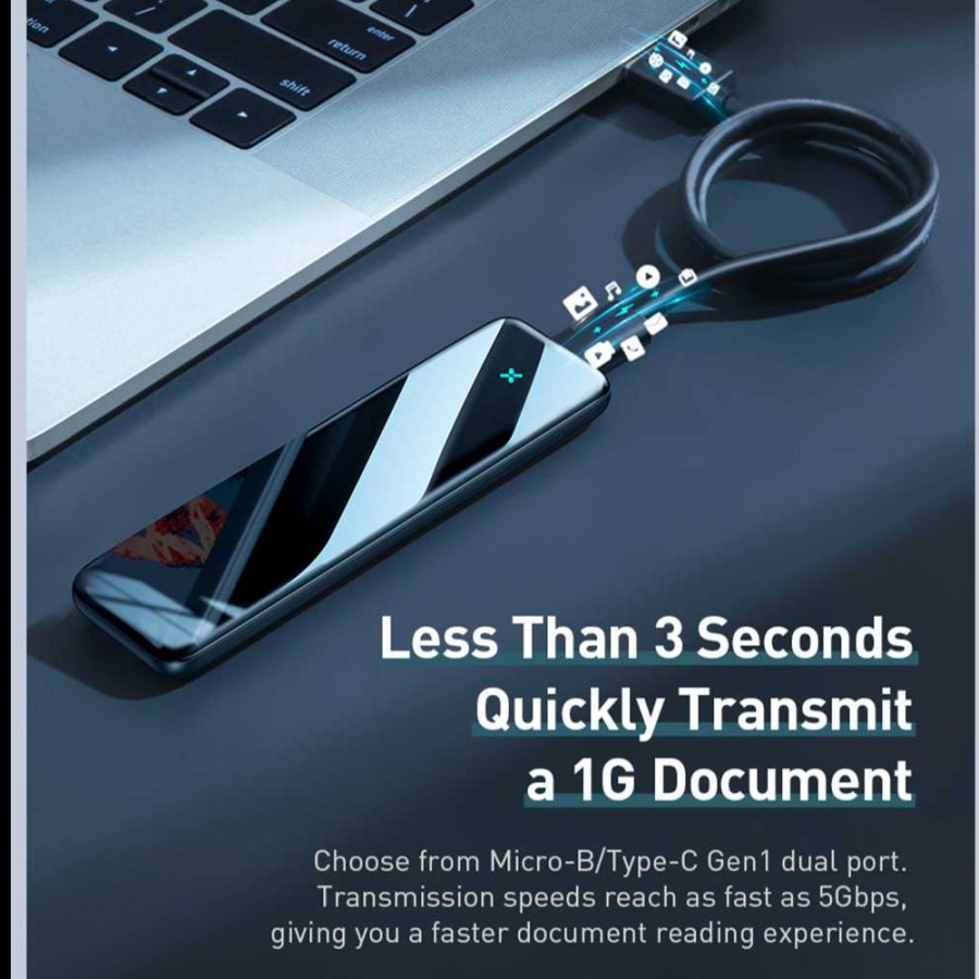 Jual Baseus Full Speed Series SSD Enclosure(Type-C GEN1) Space Gray ...