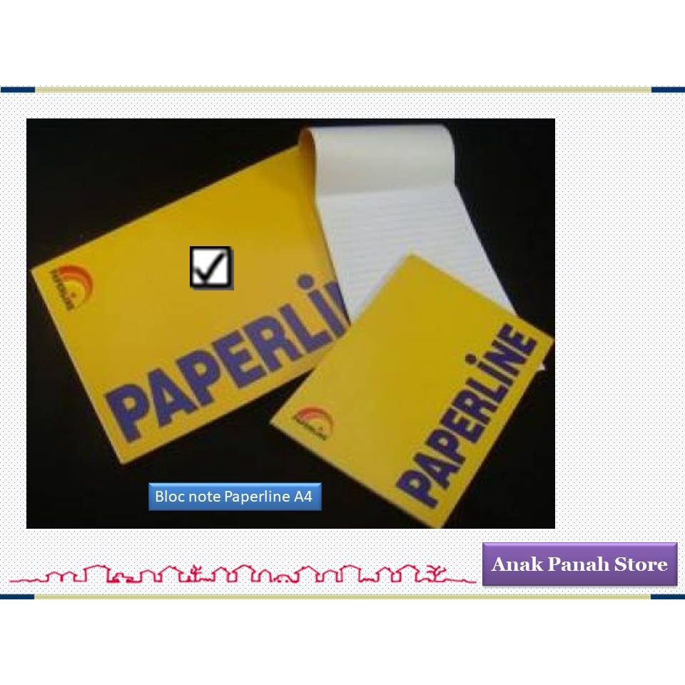Jual Bloc Note Bergaris Ukuran A4 Merk Paperline (isi 5 buah) | Shopee ...