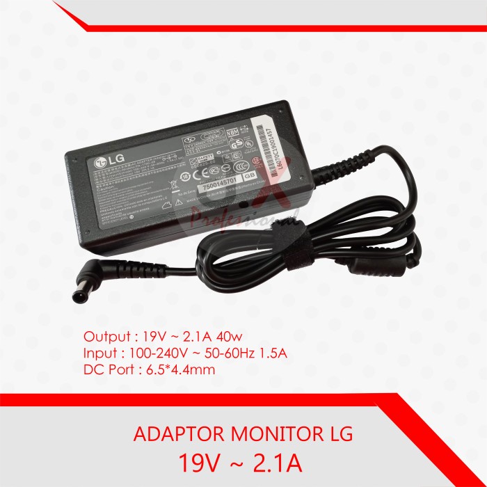 Jual Adaptor Monitor LG / TV / LED LG 19V - 2.1A | Shopee Indonesia