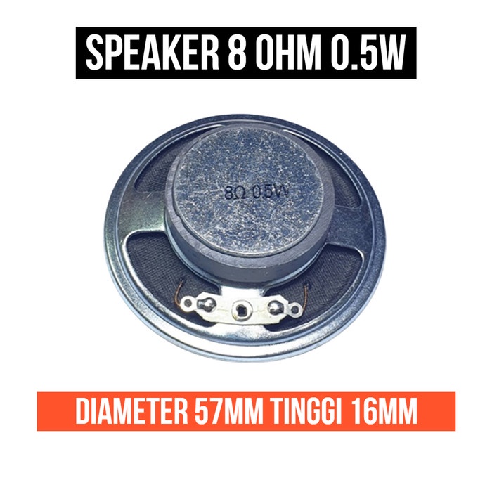 Jual Speaker 8 Ohm 0 5w 0 5 W 1 2 Watt 8ohm 57mm 57 Mm Loudspeaker Loud