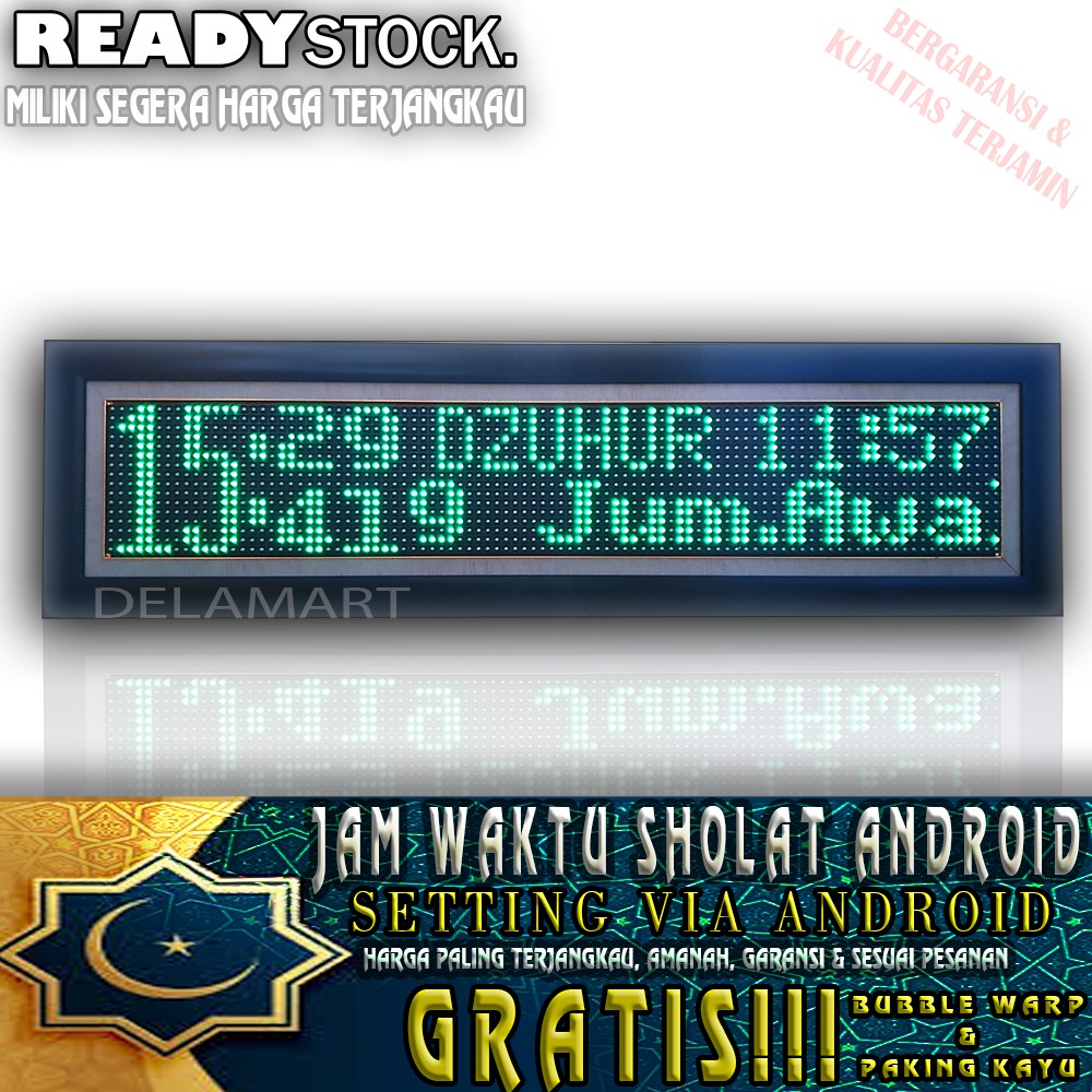 Jual Jadwal Digital Waktu Sholat, Jam Digital Masjid Running-text ...