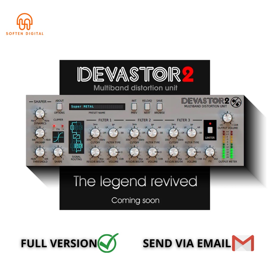 Jual D16 Group Devastor 2 VST Plugin deceptively simple yet remarkable Multiband Distortion Unit ...
