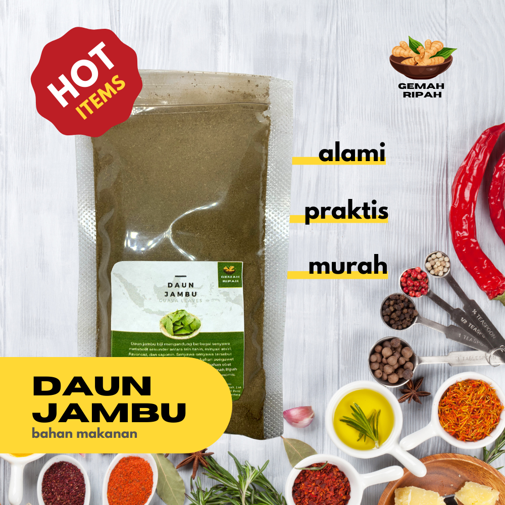 Jual Daun Jambu Biji Bubuk Premium Teh Herbal Alami Obat Diare Obat ...