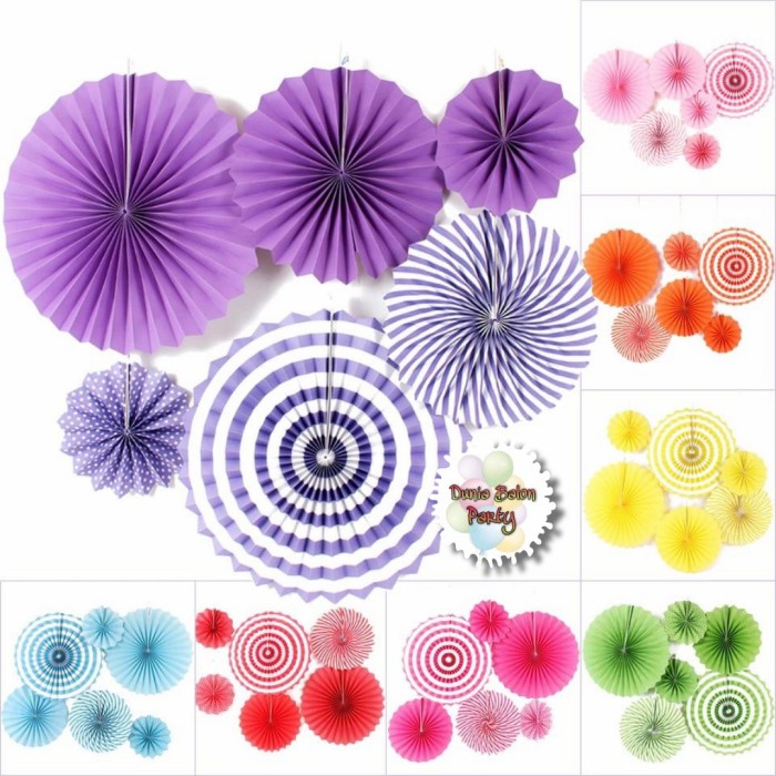 Jual Paperfan / Paper Fan Flower Set 6in1 | Shopee Indonesia