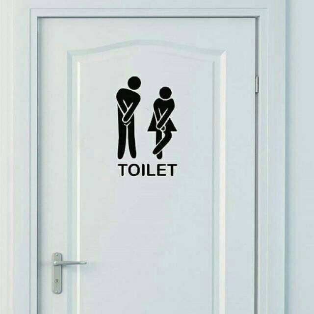 Jual Stiker Toilet Dinding Dan Pintu Kamar Mandi Stand Up | Shopee ...