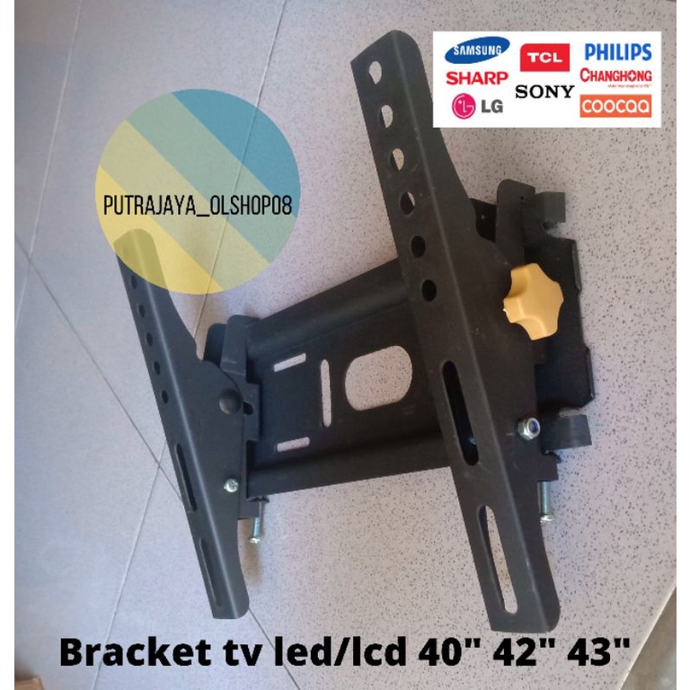 Jual bracket tv led lcd 40" 42" 43" 60" inch full set plus box | Shopee ...