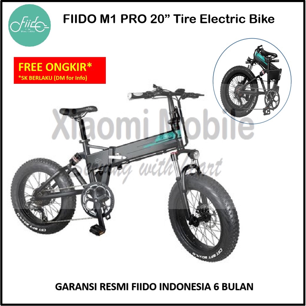 Jual Fiido M1 PRO Electric Bike 20" Tire Shimano 7 Speeds 40km/h Sepeda ...
