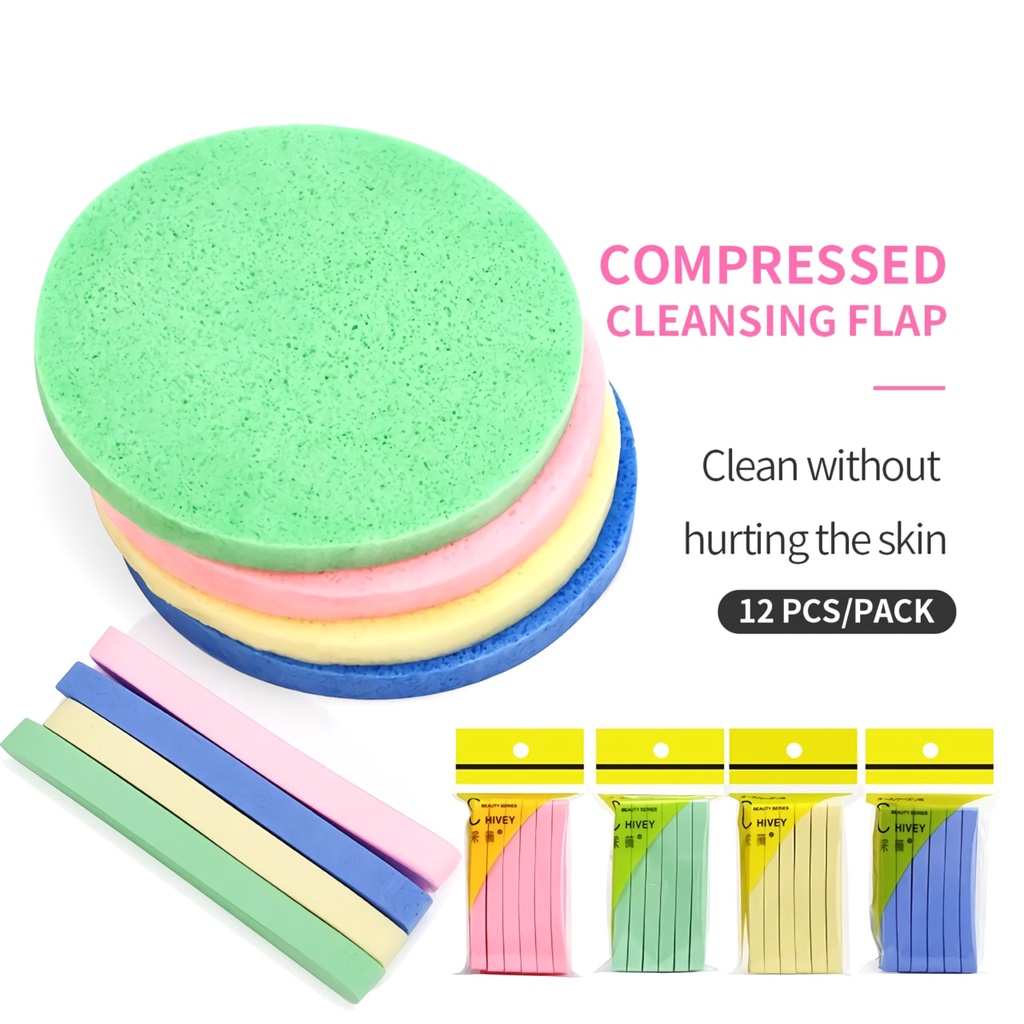 Jual SPONGE STICK / SPON KENTANG / SPON FACIAL SET 12 PIECES - 100040 ...