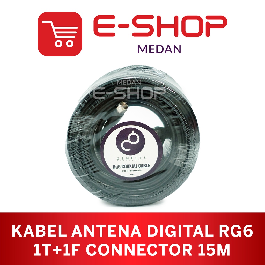 Jual Kabel RG 6 Antena Digital TV RG6 15 M Meter 1T+1F Free Set JEK ...