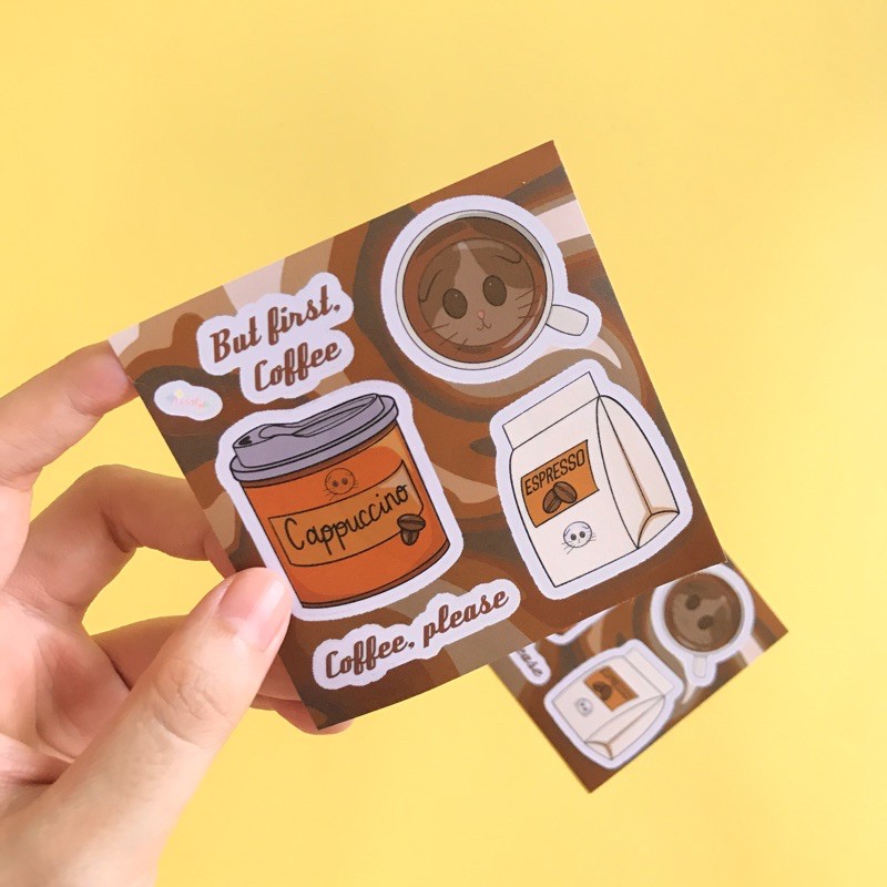 Jual Coffee Break Cute Aesthetic Cat Sticker Pack | Shopee Indonesia