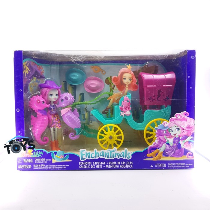 Jual Enchantimals Seahorse Carriage Sandella Doll Playset Original ...
