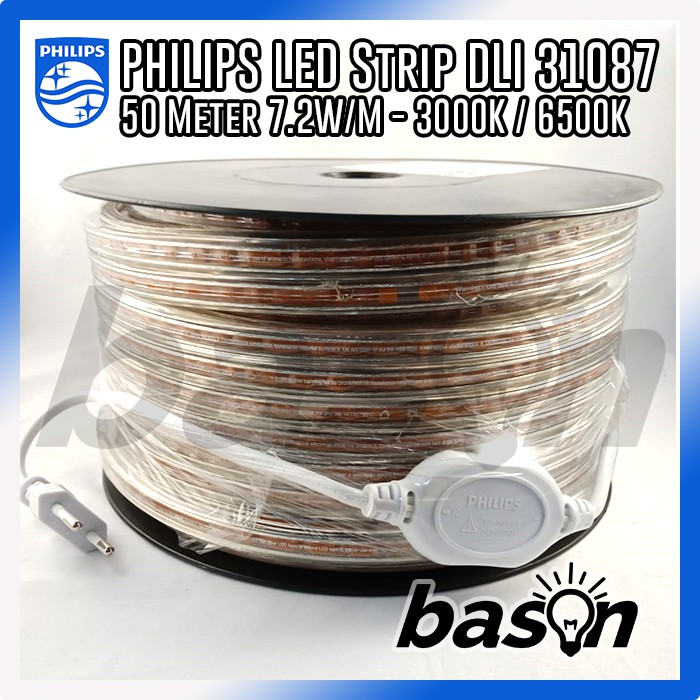 Jual PHILIPS LED Strip DLI 31087 LED Tape 6.6W/m High Voltage 50 Meter ...