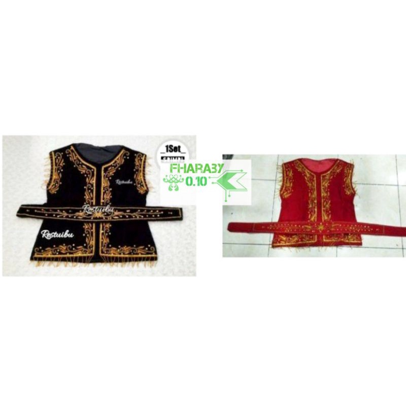 Jual Set Rompi Bludru Tari Serimpi / Rompi Adat Tari ( Rompi + Sabuk ...