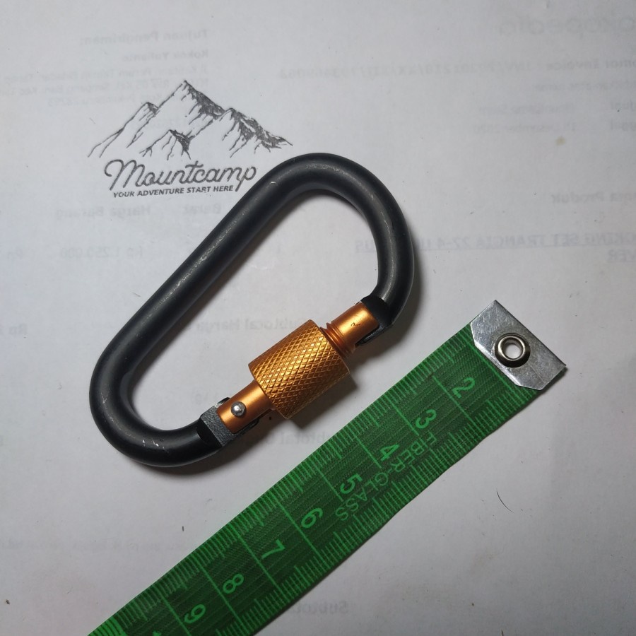 Jual CARABINER QUICKDRAW ALUMUNIUM HITAM 8 CM | Shopee Indonesia