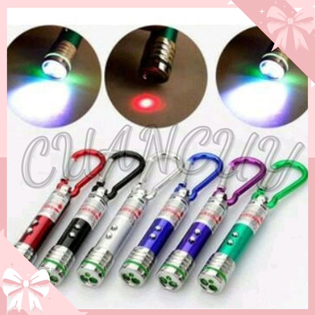 Jual Cuancuy - Senter Laser 3 In 1 Gantungan Kunci Laser Baterai Red ...