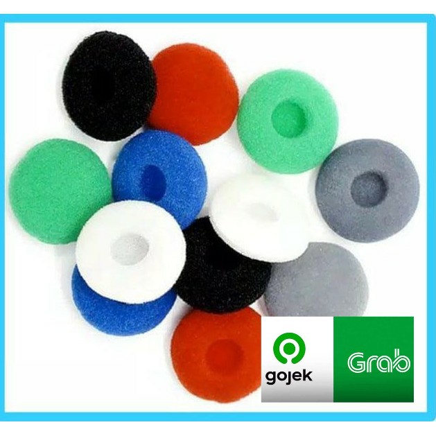 Jual Sponge Earmuffs Ear Eartips for Flat Head Earphone Foam Earbuds ...