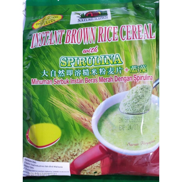 Jual Instant Brown Rice Cereal with Spirulina | Shopee Indonesia