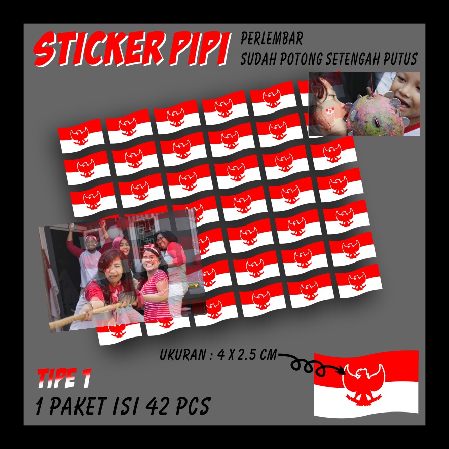 Jual Sticker Pipi, stiker lomba 17an, stiker bendera, stiker pernak ...