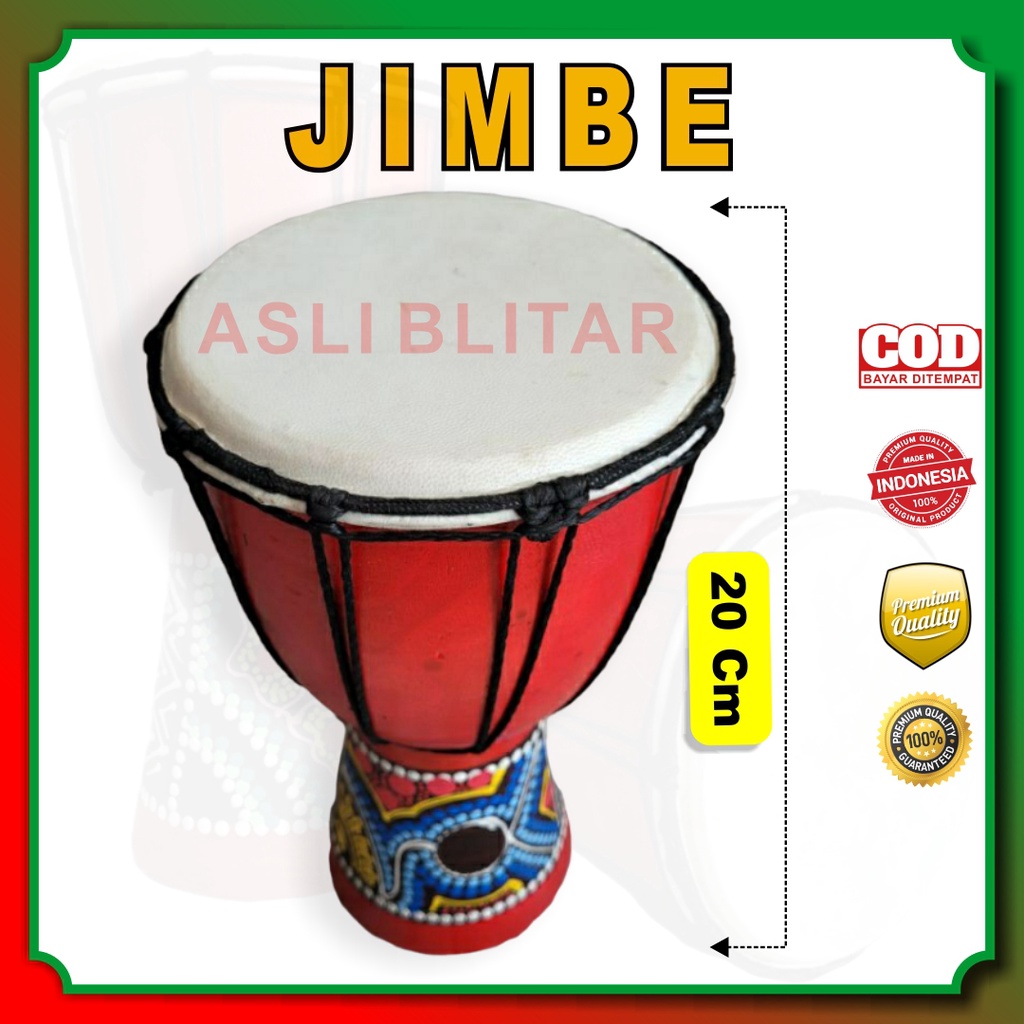 Jual Kendang / Gendang Jimbe 20cm - Jimbe Reggae / Alat Musik Perkusi ...