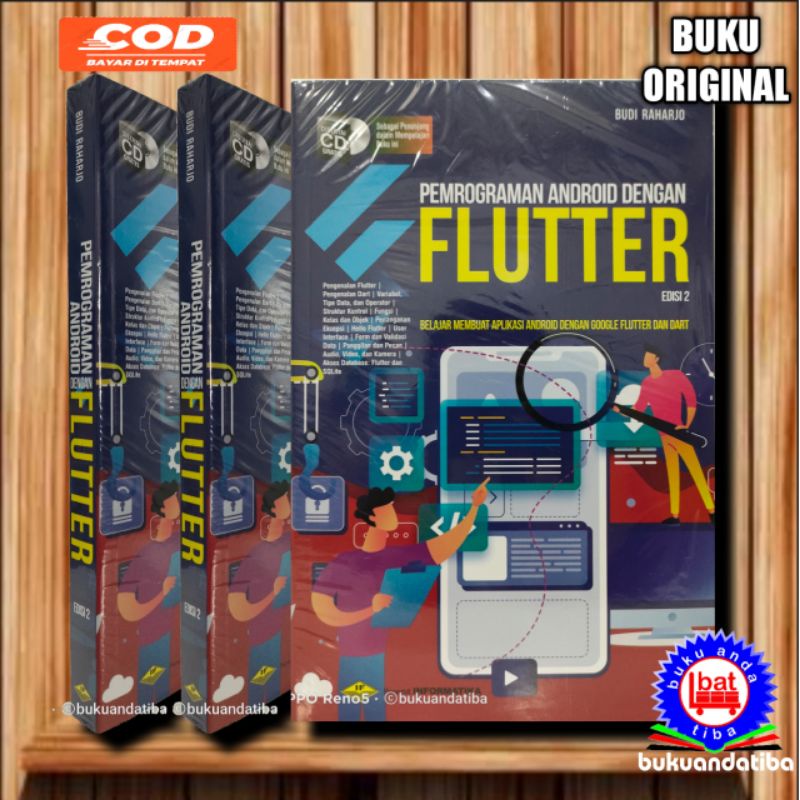 Jual BUKU PEMROGRAMAN ANDROID DENGAN FLUTTER + CD - BUDI RAHARJO - INFORMATIKA - ORIGINAL ...
