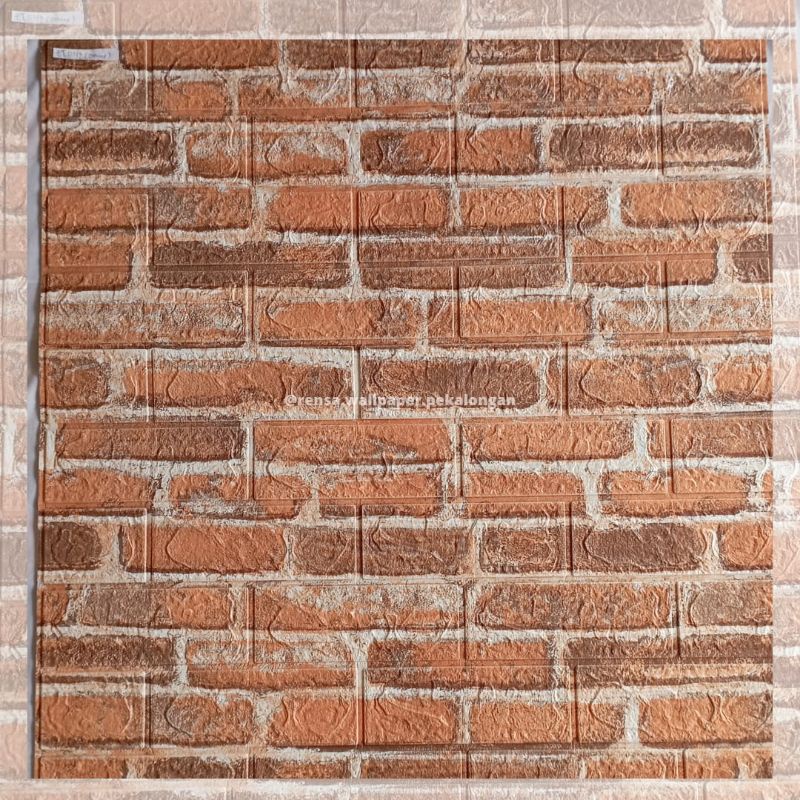 Jual WALLFOAM BATA ORANGE 3D (STICKER) | Shopee Indonesia