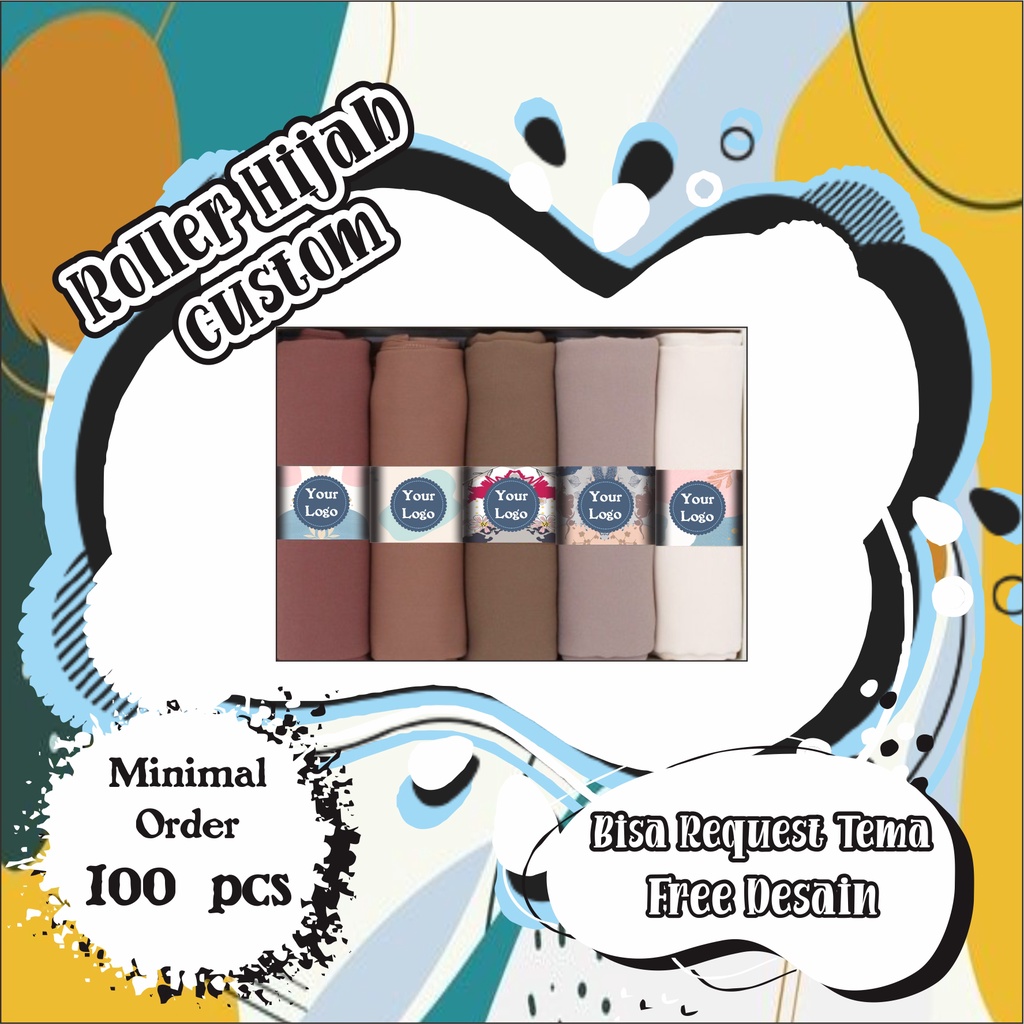 Jual LABEL ROLL HIJAB/LABEL SOUVENIR/LABEL PACKING/LABEL MAKANAN/ROL ...